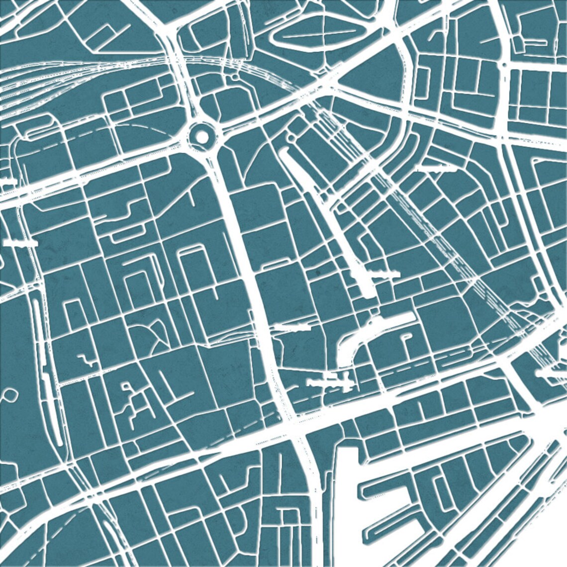 Rotterdam Map City Street Map of Rotterdam Netherlands - Etsy