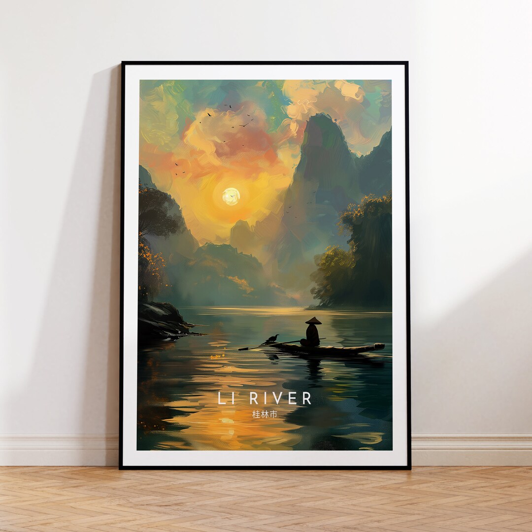 Li River Travel Print China, Guangxi, Li River Poster, Home Decor, Gift ...