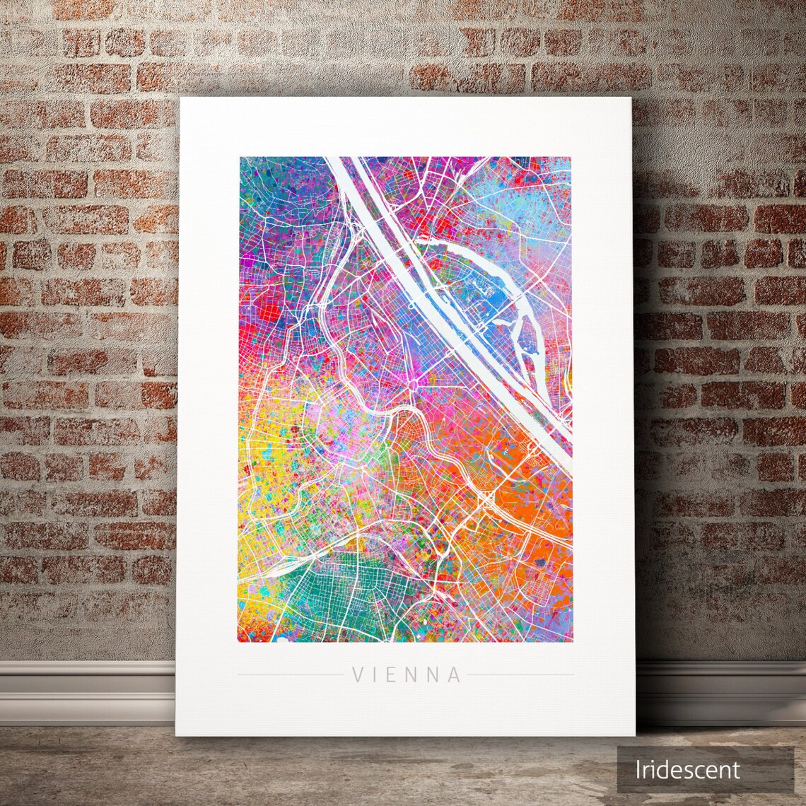 Vienna Map City Street Map of Vienna Austria Art Print - Etsy