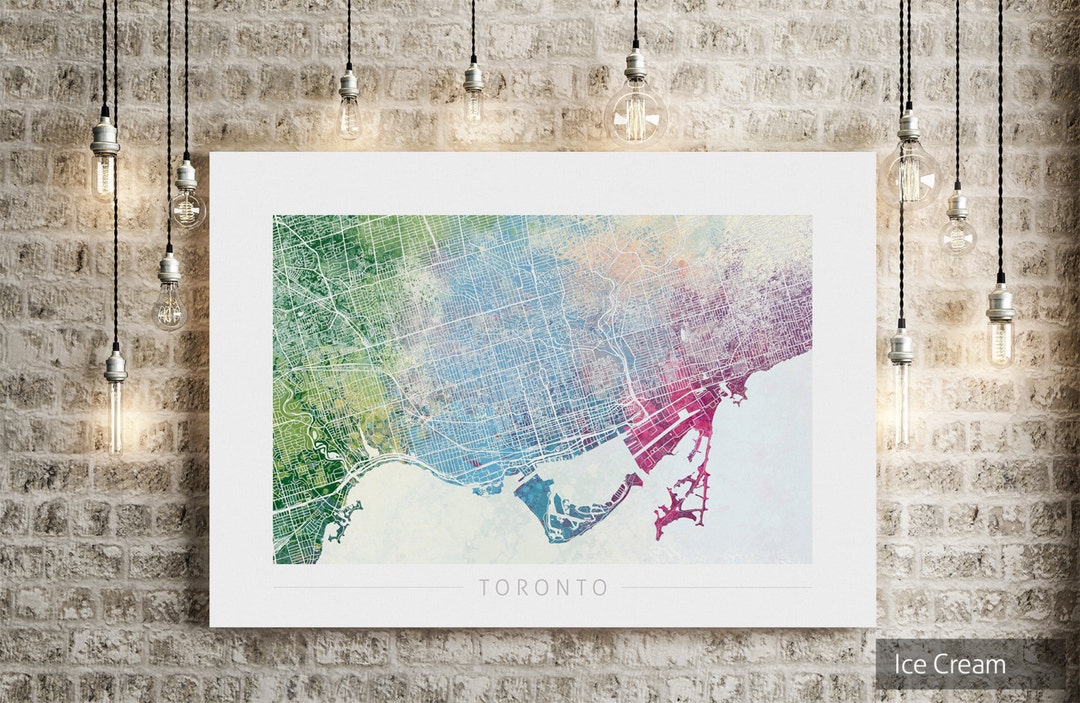 Toronto Map - City Street Map of Toronto, Ontario - Art Print ...