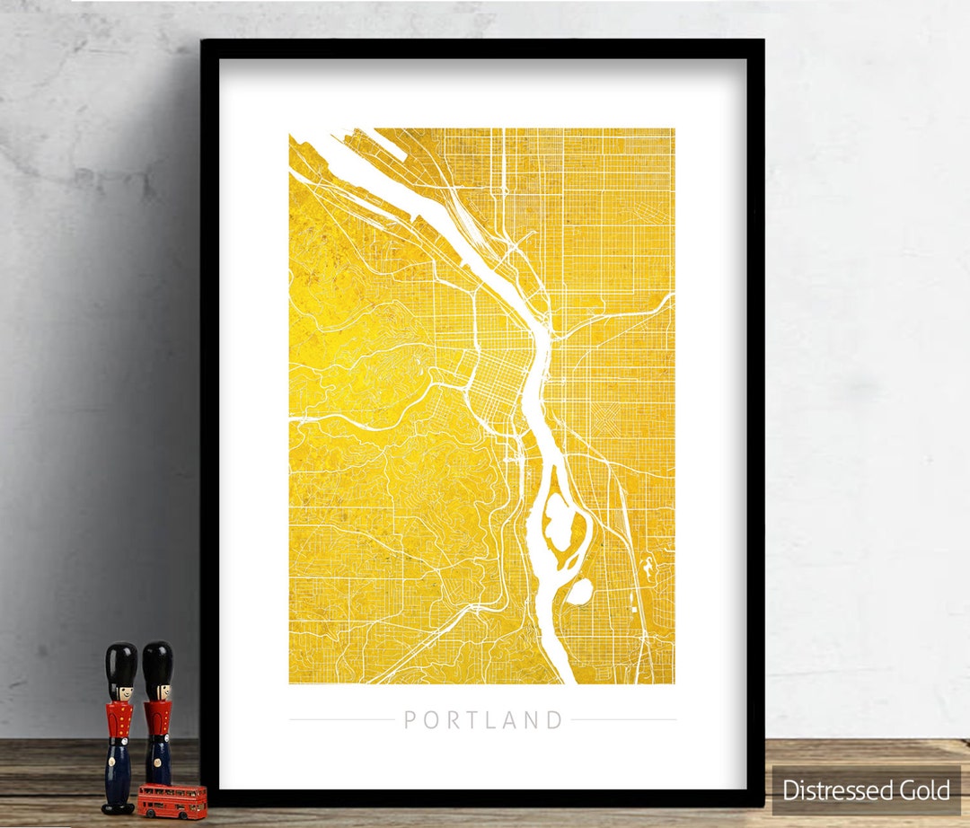 Mapa de Portland Mapa de calles de la ciudad de Portland, Oregón ...