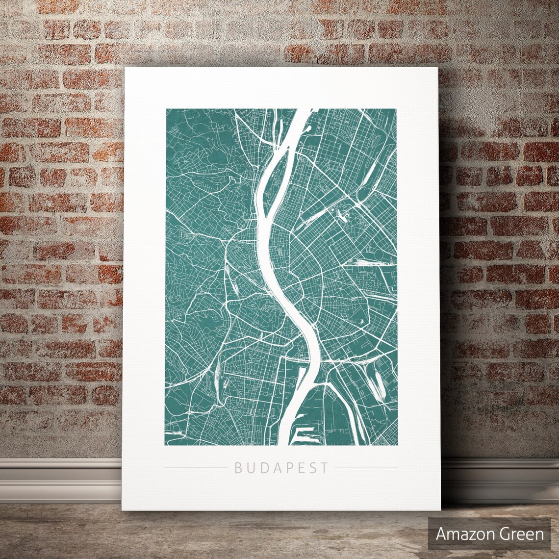 Budapest Map - City Street Map of Budapest Hungary - Art Print ...
