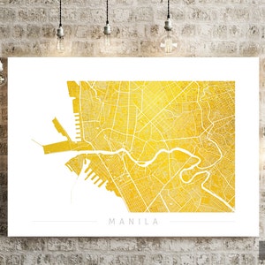 Manila Map - City Street Map of Manila, Philippines - Art Print ...