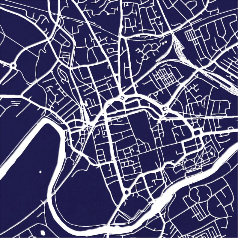 Chester Map - City Street Map of Chester, England - Art Print ...