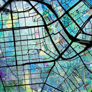 Berlin Map - City Street Map of Berlin Germany - Art Print Watercolor ...