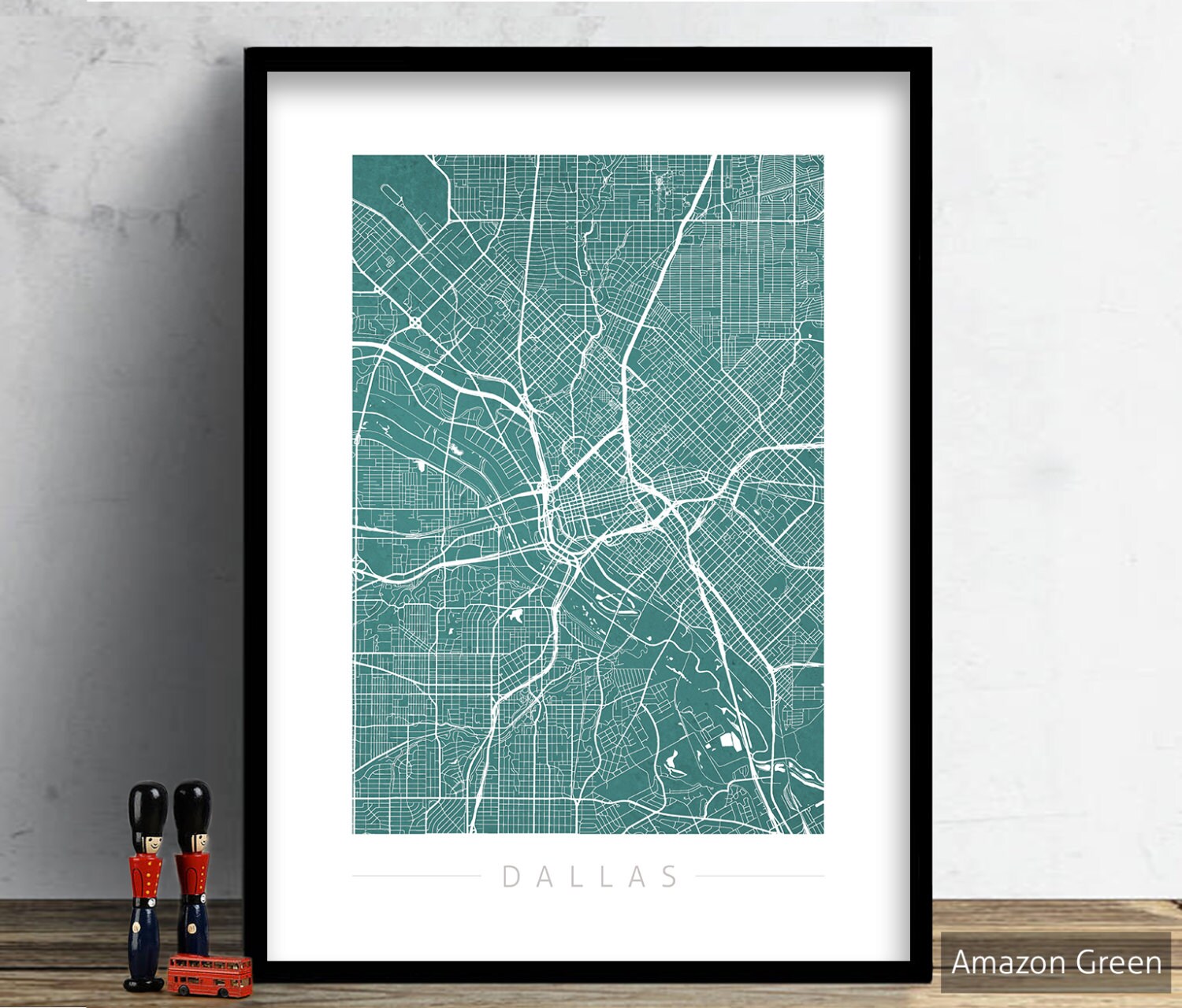 Dallas Texas Map City Street Map of Dallas Texas USA Map | Etsy