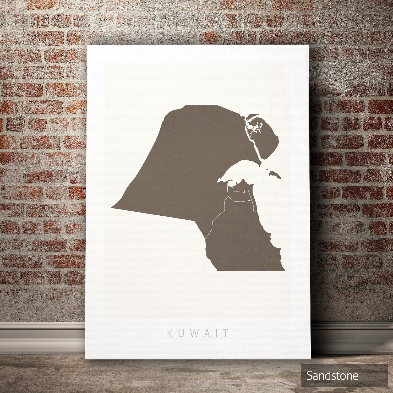 Kuwait Map Country Map of Kuwait Art Print Watercolor - Etsy