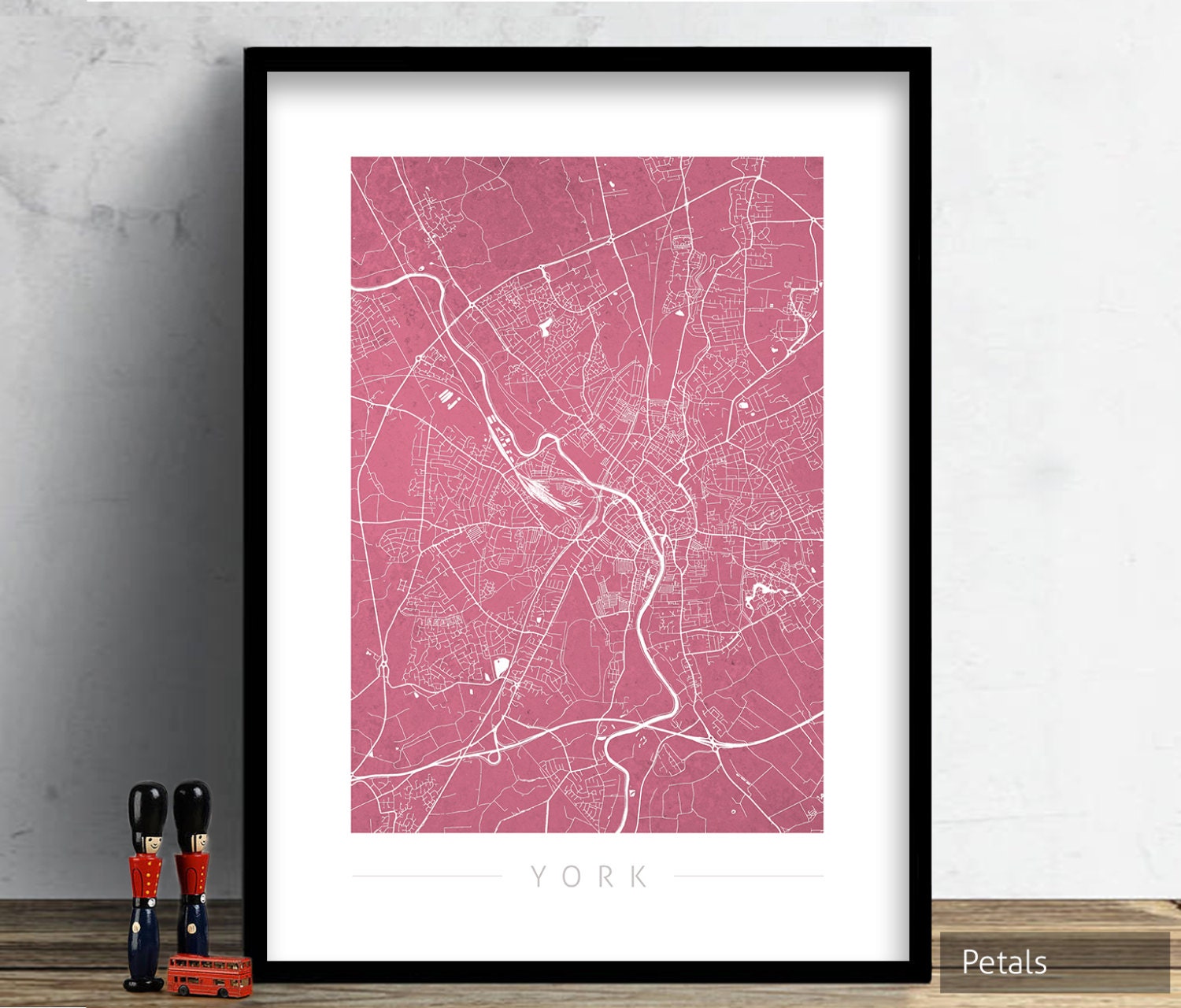 York Map City Street Map of York England Art Print | Etsy