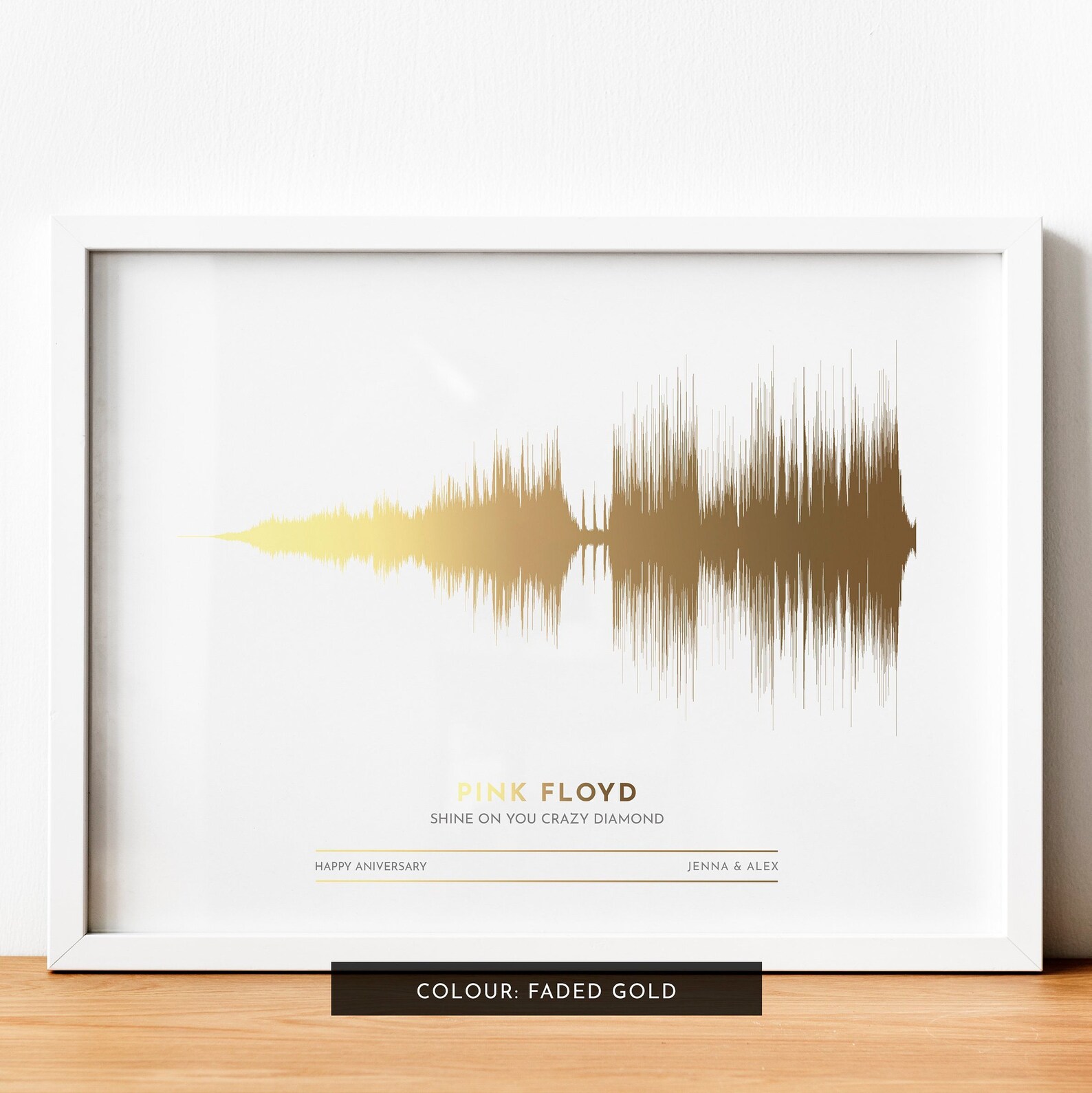 Personalised SOUND WAVE Art Print FADED Sound Wave Effect - Etsy