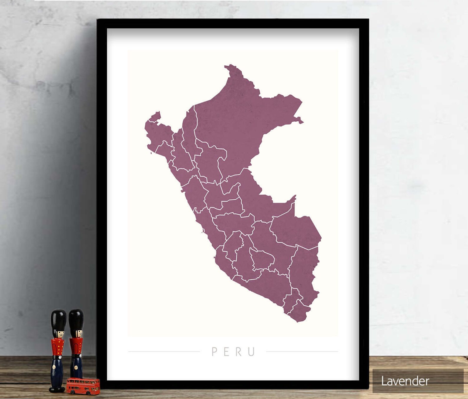 Peru Map Country Map of Peru Art Print Watercolor | Etsy