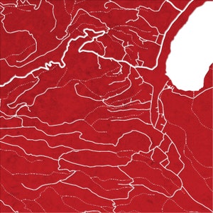 Bali Map - City Street Map of Bali, Indonesia - Art Print Watercolor ...