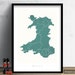 Wales Map Country Map of Wales Art Print Watercolor - Etsy