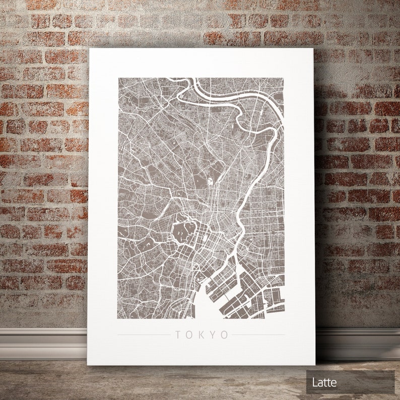 Tokyo Map City Street Map of Tokyo Japan Art Print - Etsy
