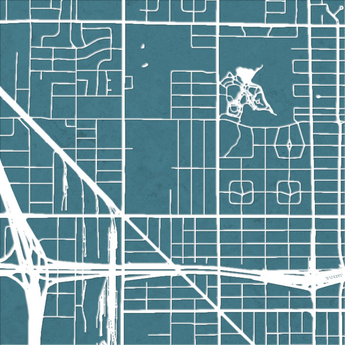 Phoenix Map City Street Map of Phoenix Arizona Art Print | Etsy