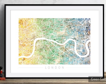 London Map City Street Map of London England Art Print | Etsy