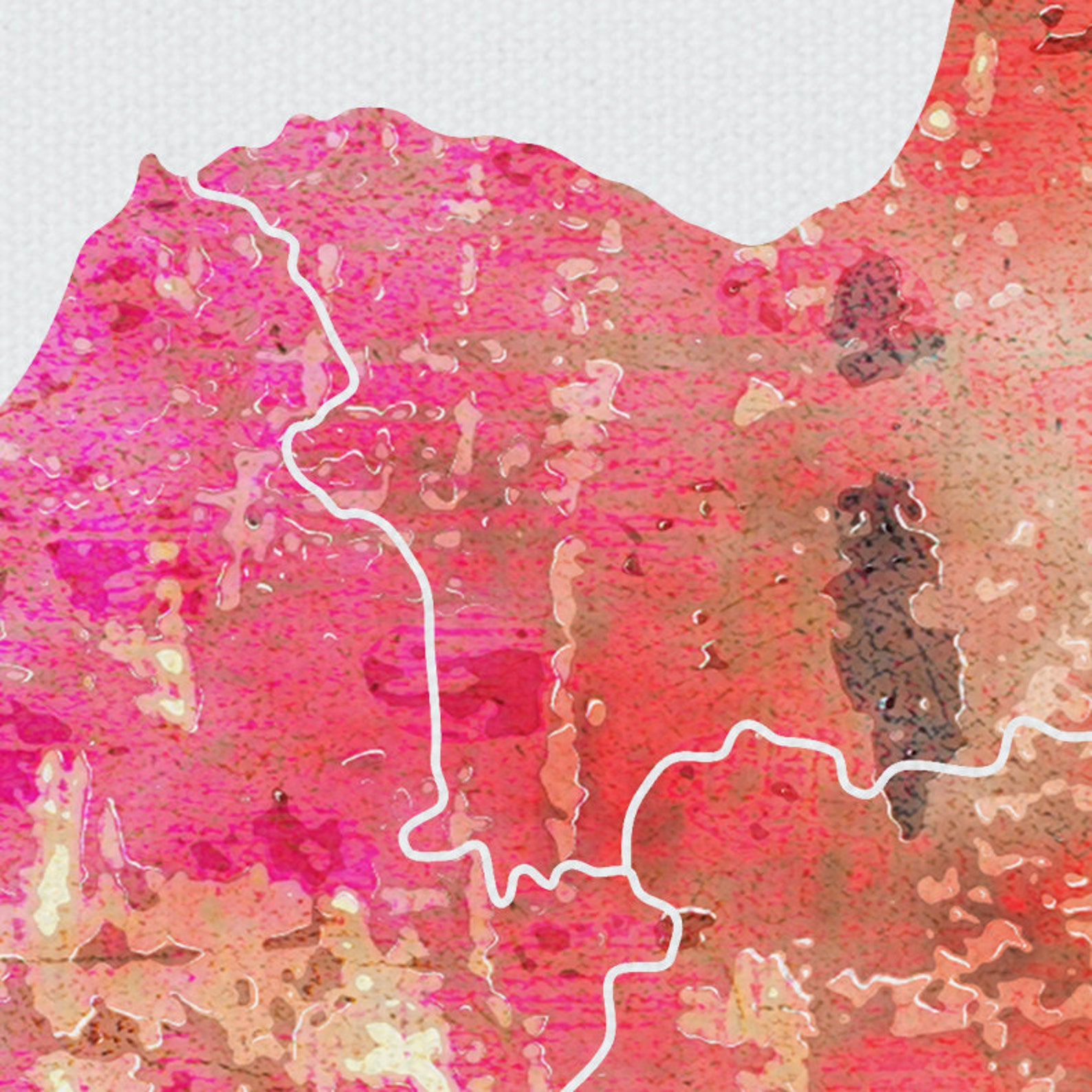 Cyprus Map Country Map of Cyprus Art Print Watercolor - Etsy