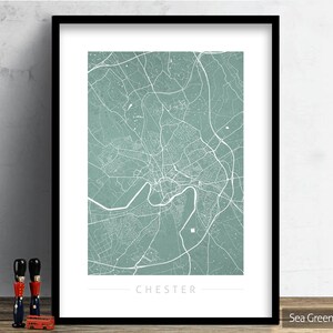 Chester Map - City Street Map of Chester, England - Art Print ...