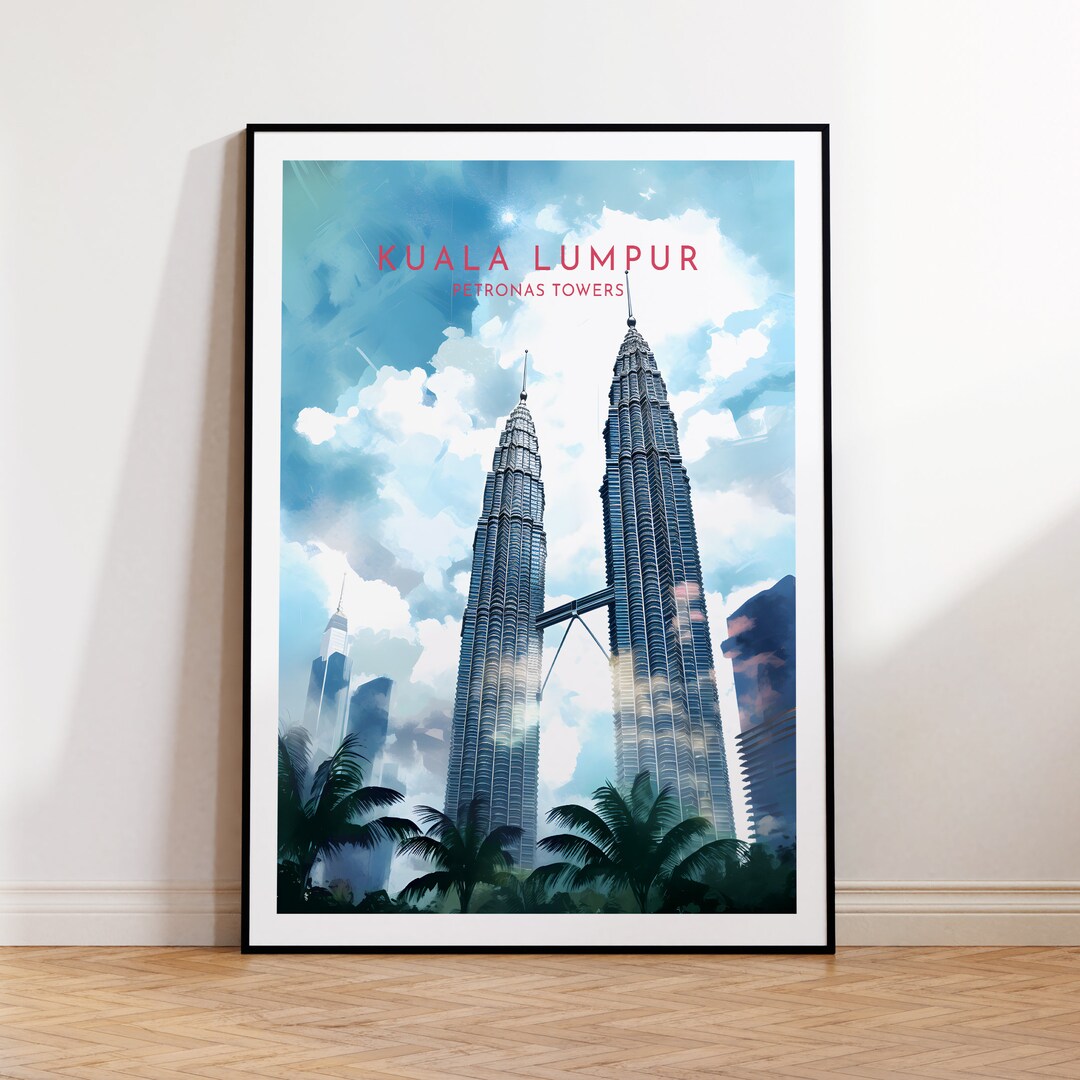 Petronas Towers Travel Print - Kuala Lumpur, Petronas Towers Poster ...