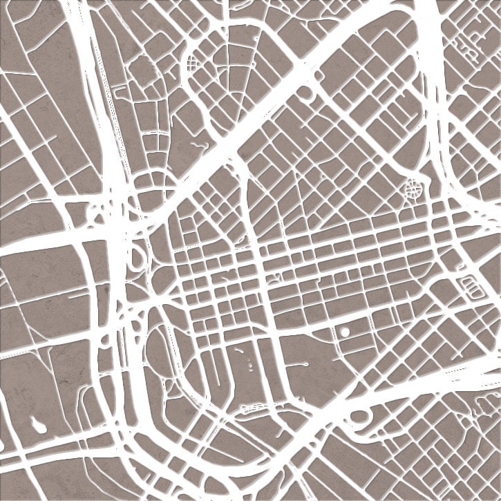 Dallas, Texas Map - City Street Map of Dallas, Texas USA Map - Art ...