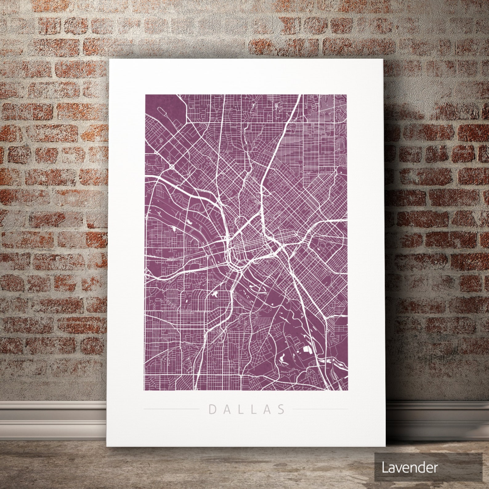 Dallas Texas Map City Street Map of Dallas Texas USA Map | Etsy