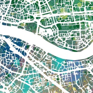 London Map City Street Map of London England Art Print Watercolor ...