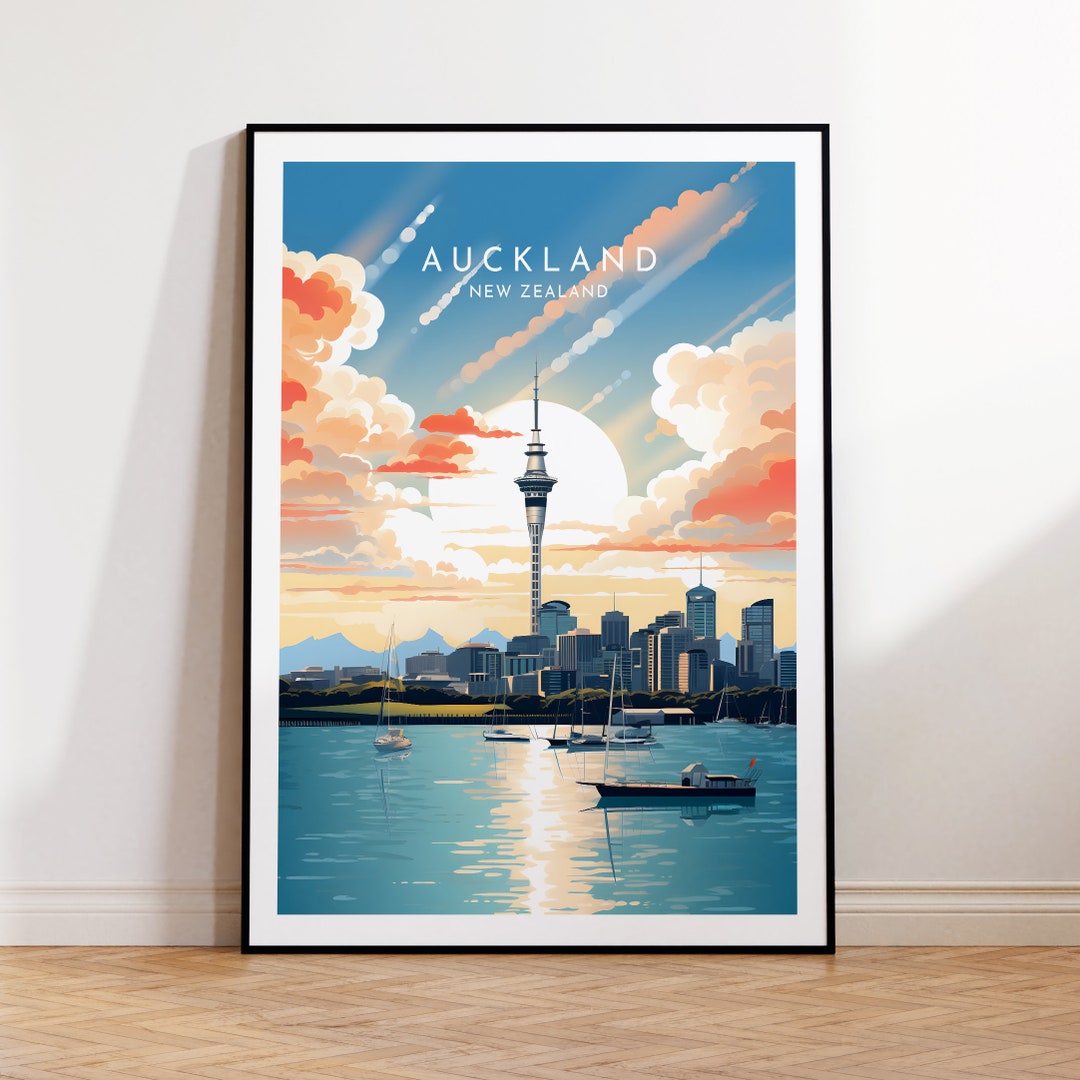 Auckland Travel Print - New Zealand, Auckland Poster, Home Decor, Gift ...