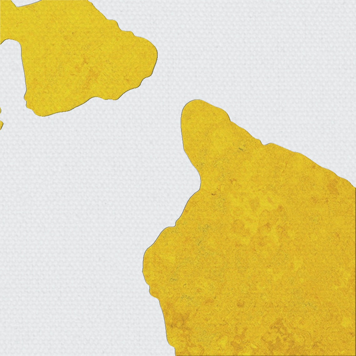 Hawaii Map Island Map of Hawaii Art Print Watercolor | Etsy