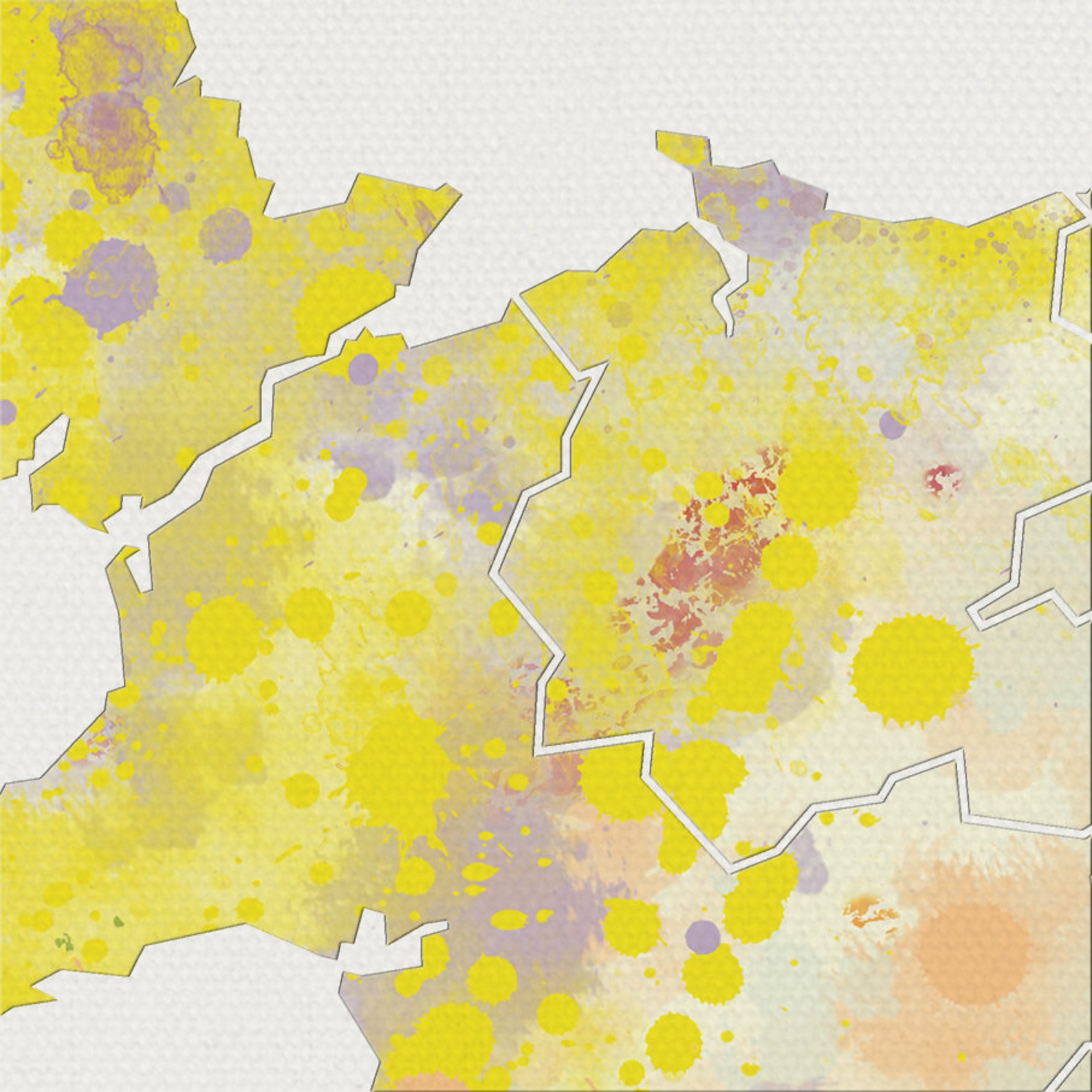 Wales Map - Country Map of Wales - Art Print Watercolor Illustration ...