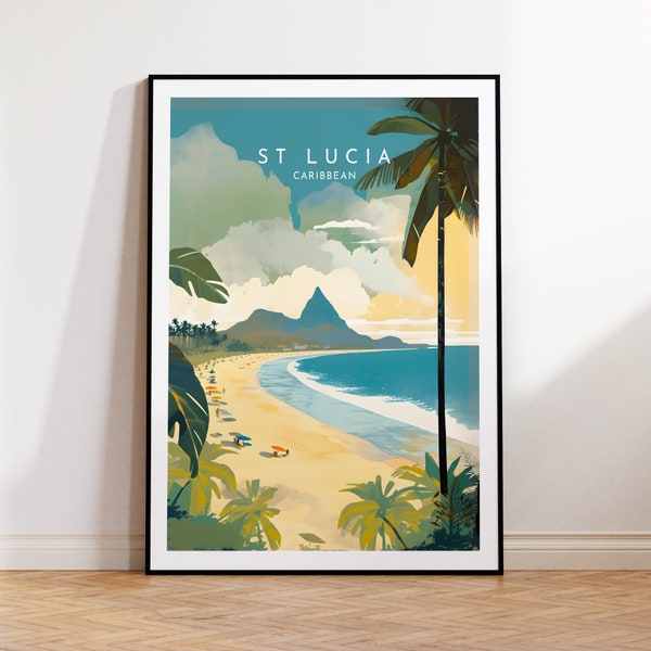 St Lucia Poster - Etsy