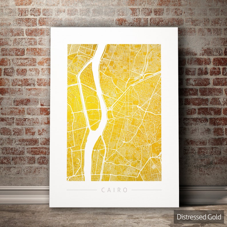 Cairo Map City Street Map of Cairo Egypt Art Print - Etsy UK