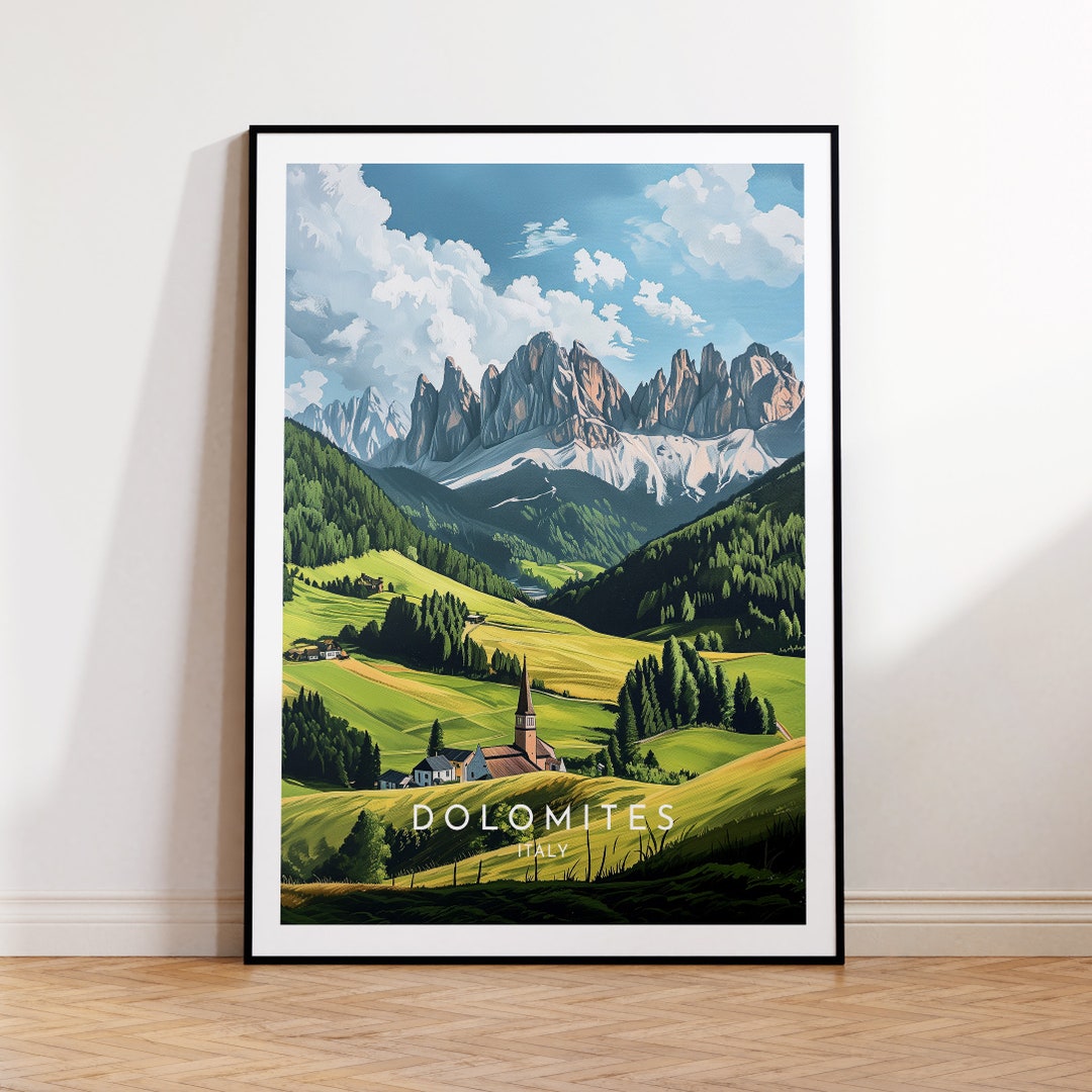 Dolomites Travel Print - Italy, Dolomites Poster, Home Decor, Gift ...