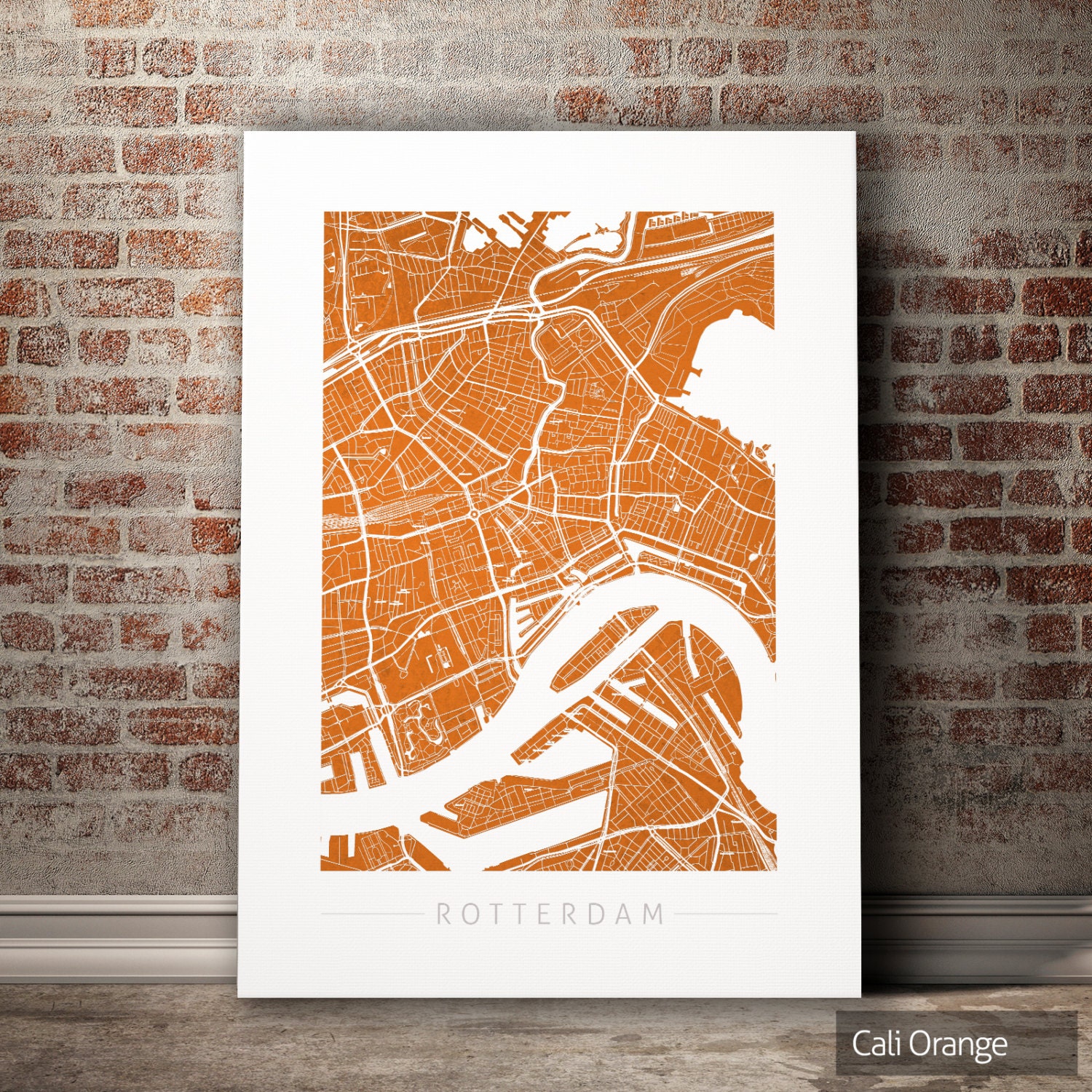 Rotterdam Map City Street Map of Rotterdam Netherlands - Etsy
