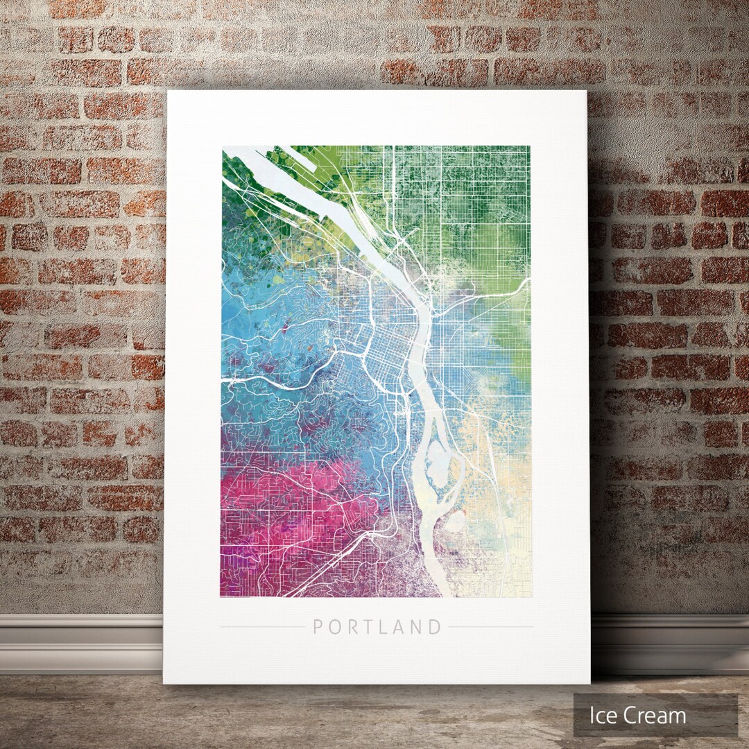 Mapa de Portland - Mapa de ruas da cidade de Portland, Oregon ...