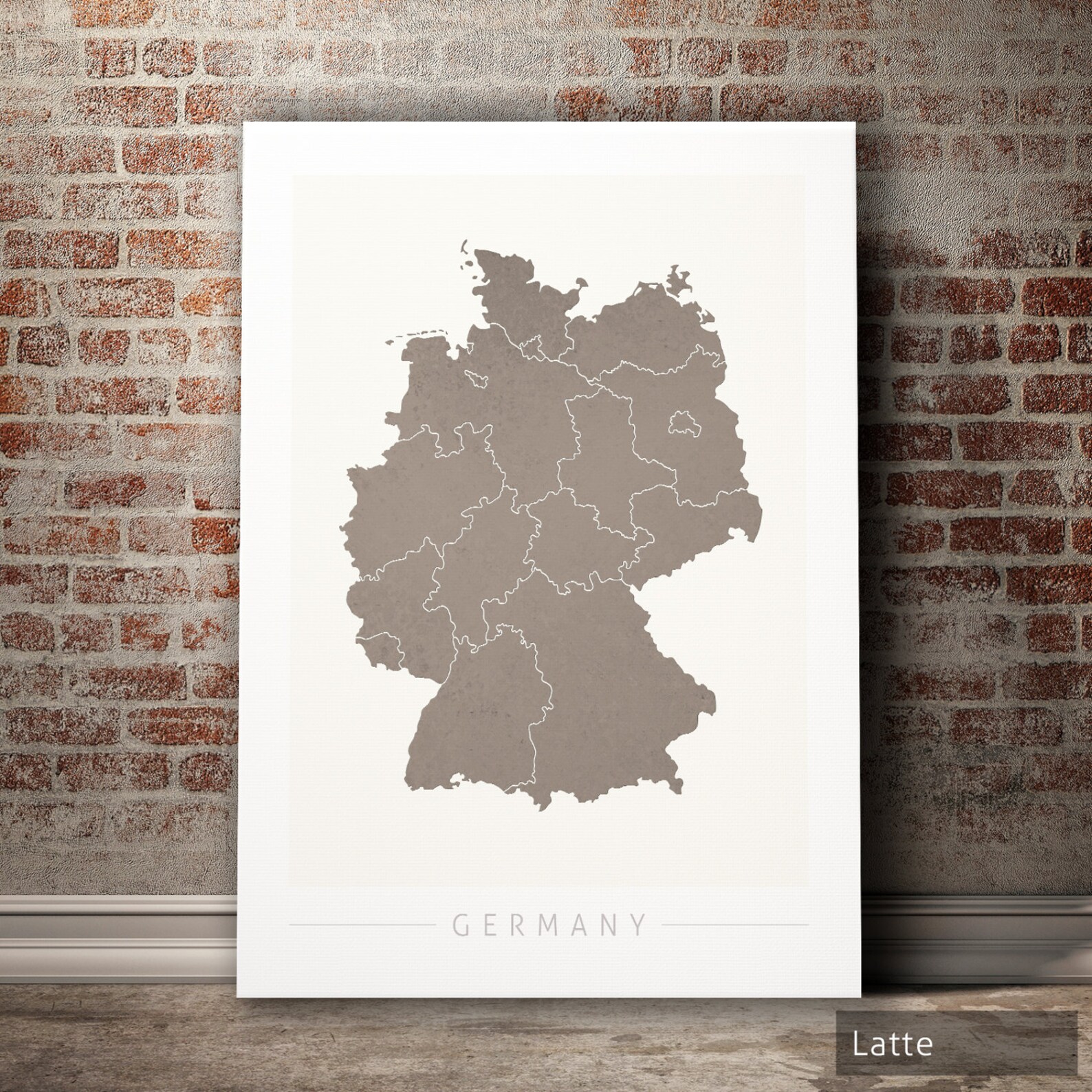 Germany Map Country Map of Germany Art Print Watercolor - Etsy