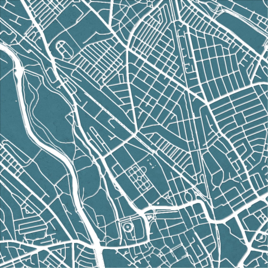 Cardiff Map City Street Map of Cardiff Wales Art Print - Etsy