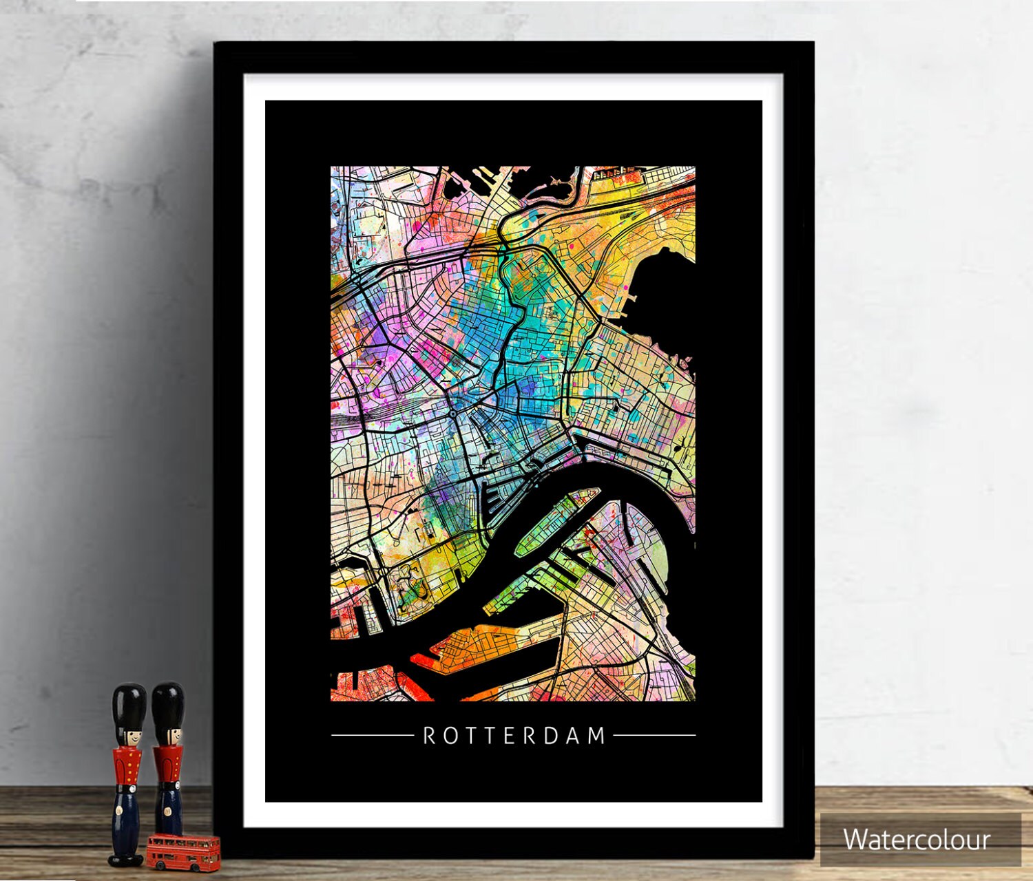 Rotterdam Map City Street Map of Rotterdam Netherlands - Etsy