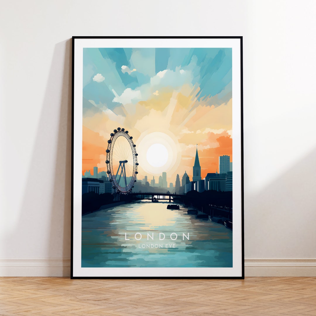 London Travel Print - London Eye, England, London Poster, Home Decor ...