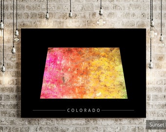 CLEARANCE // COLORADO State Map // Watercolor Art Print // - Etsy