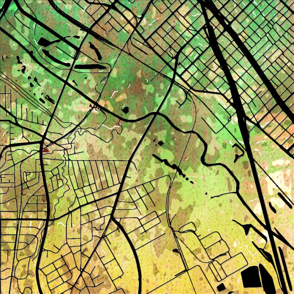 Dallas, Texas Map - City Street Map of Dallas, Texas - Art Print ...