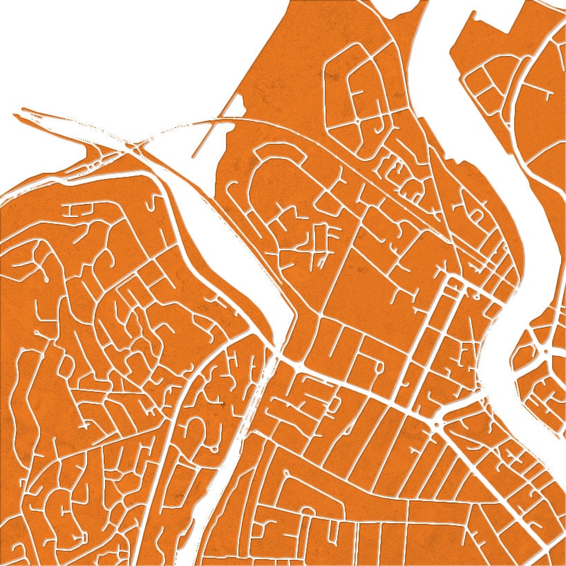 Inverness Map City Street Map of Inverness England Art | Etsy