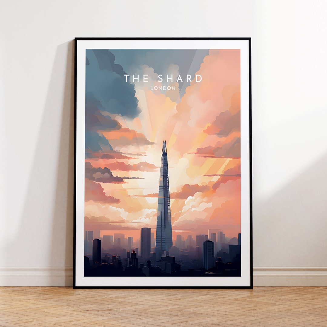 London Travel Print - the Shard, England, London Poster, Home Decor ...