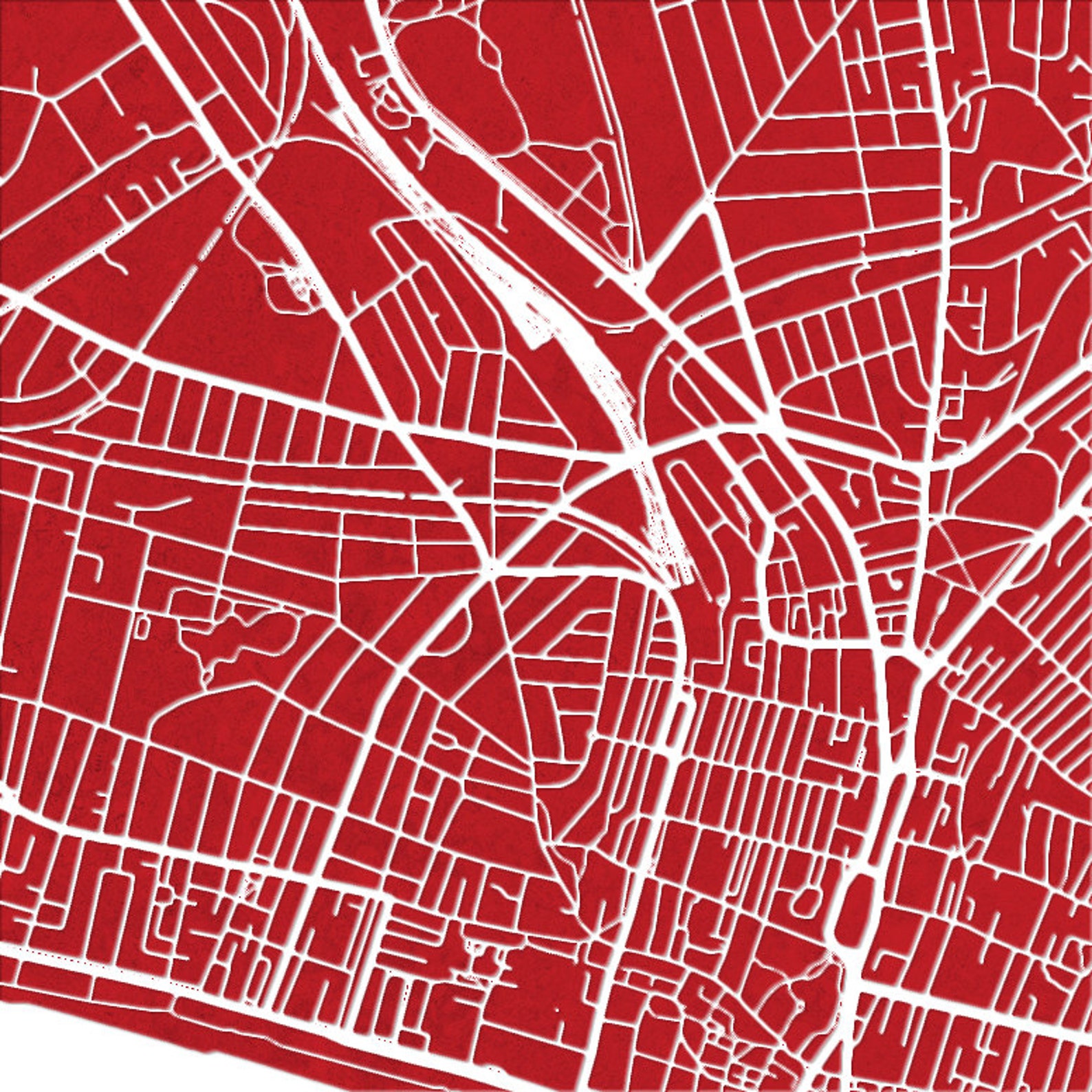 Brighton Map - City Street Map of Brighton, England - Art Print ...
