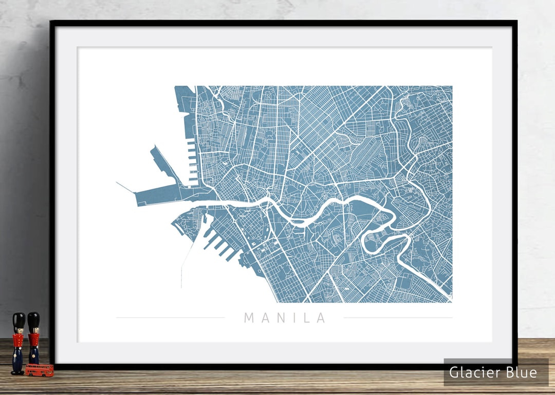 Manila Map - City Street Map of Manila, Philippines - Art Print ...