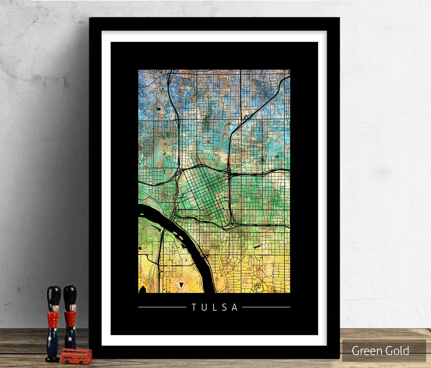 Tulsa Map City Street Map of Tulsa Oklahoma Art Print - Etsy