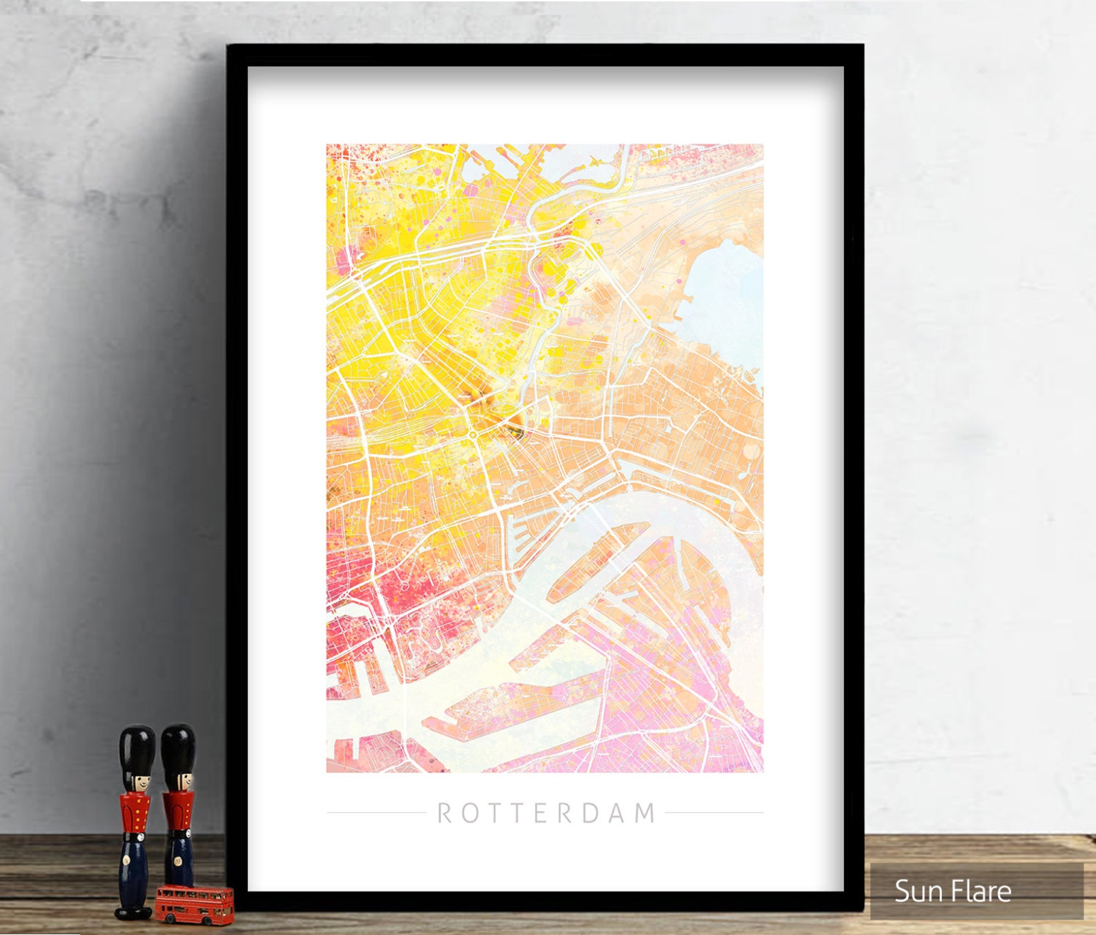 Rotterdam Map City Street Map of Rotterdam Netherlands | Etsy