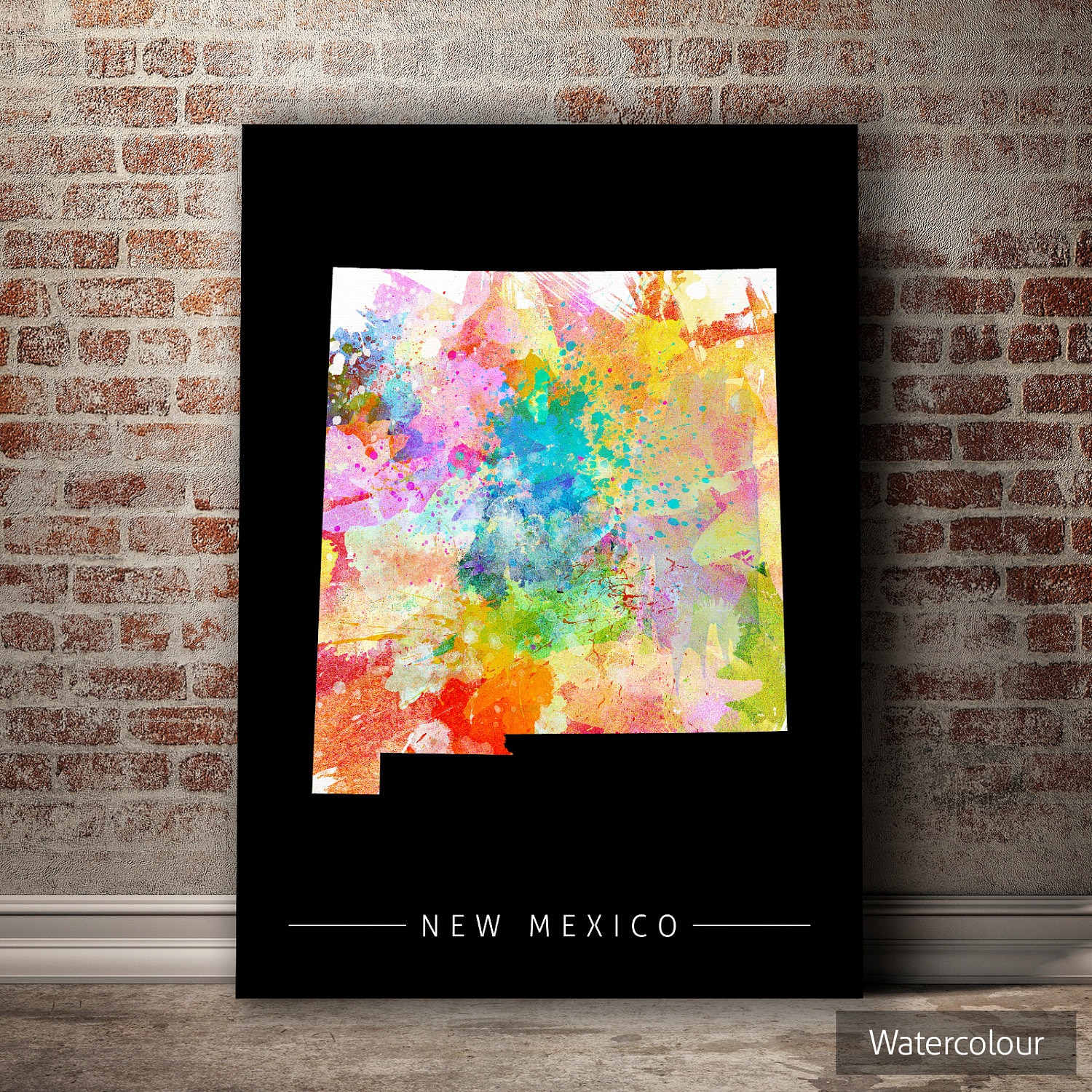 New Mexico Map State Map of New Mexico Art Print - Etsy