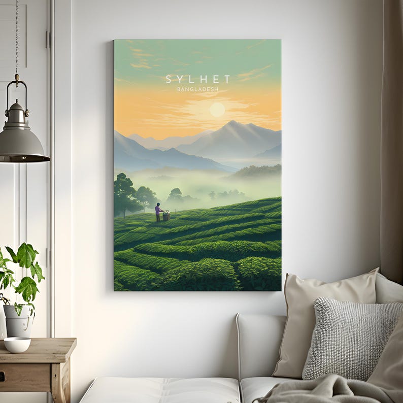 Sylhet Travel Print - Bangladesh, Sylhet Poster, Home Decor, Gift Print ...