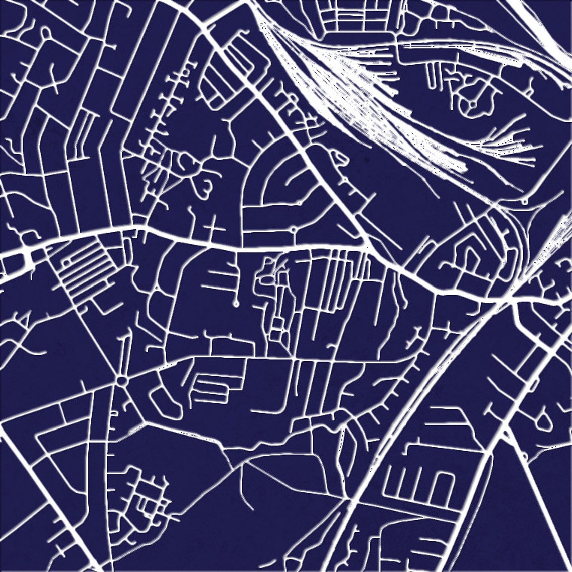 York Map - City Street Map of York, England - Art Print Watercolor ...