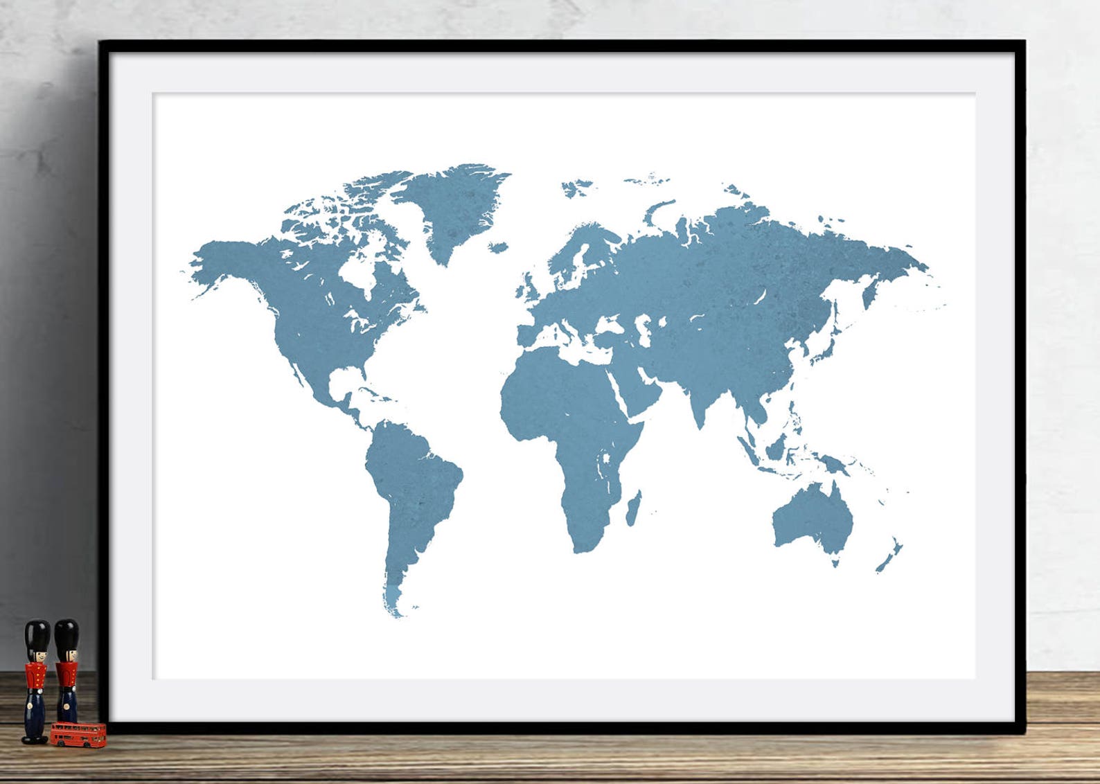 World Map World Map Art Print Watercolor Illustration Wall | Etsy