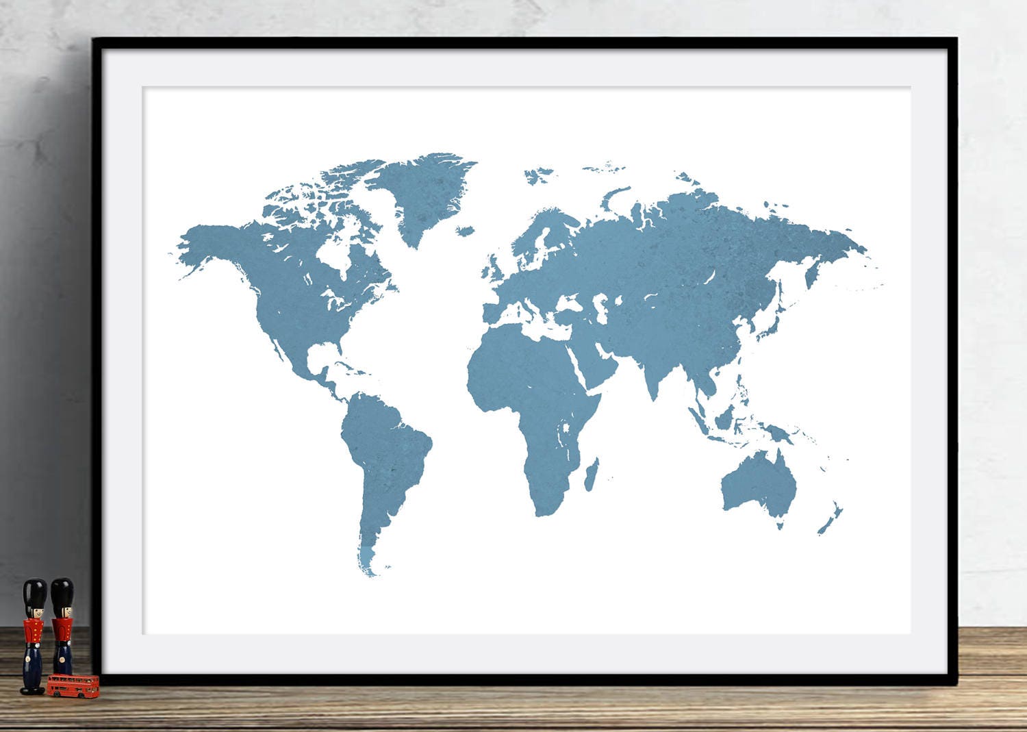 World Map World Map Art Print Watercolor Illustration Wall - Etsy